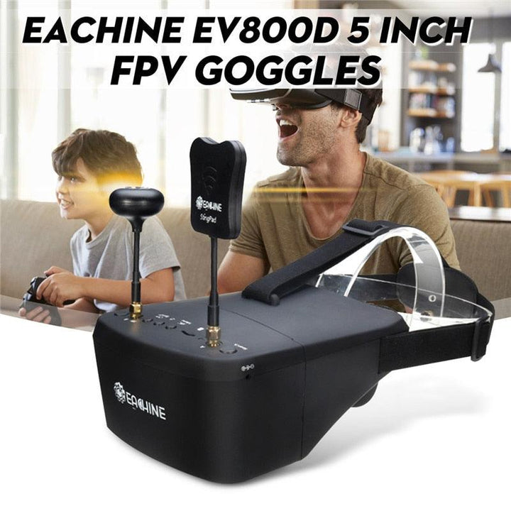 Eachine EV800D FPV Goggle - 5.8G 40CH 5 Inch 800*480 Video Headset HD ...