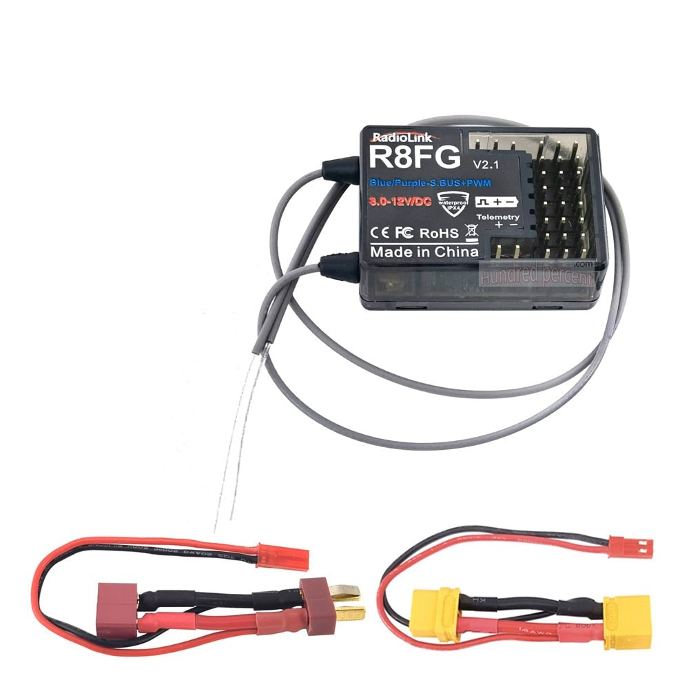 RadioLink R8FG 2.4GHz 8CH Dual Antenna Reciever High Voltage Integrate ...
